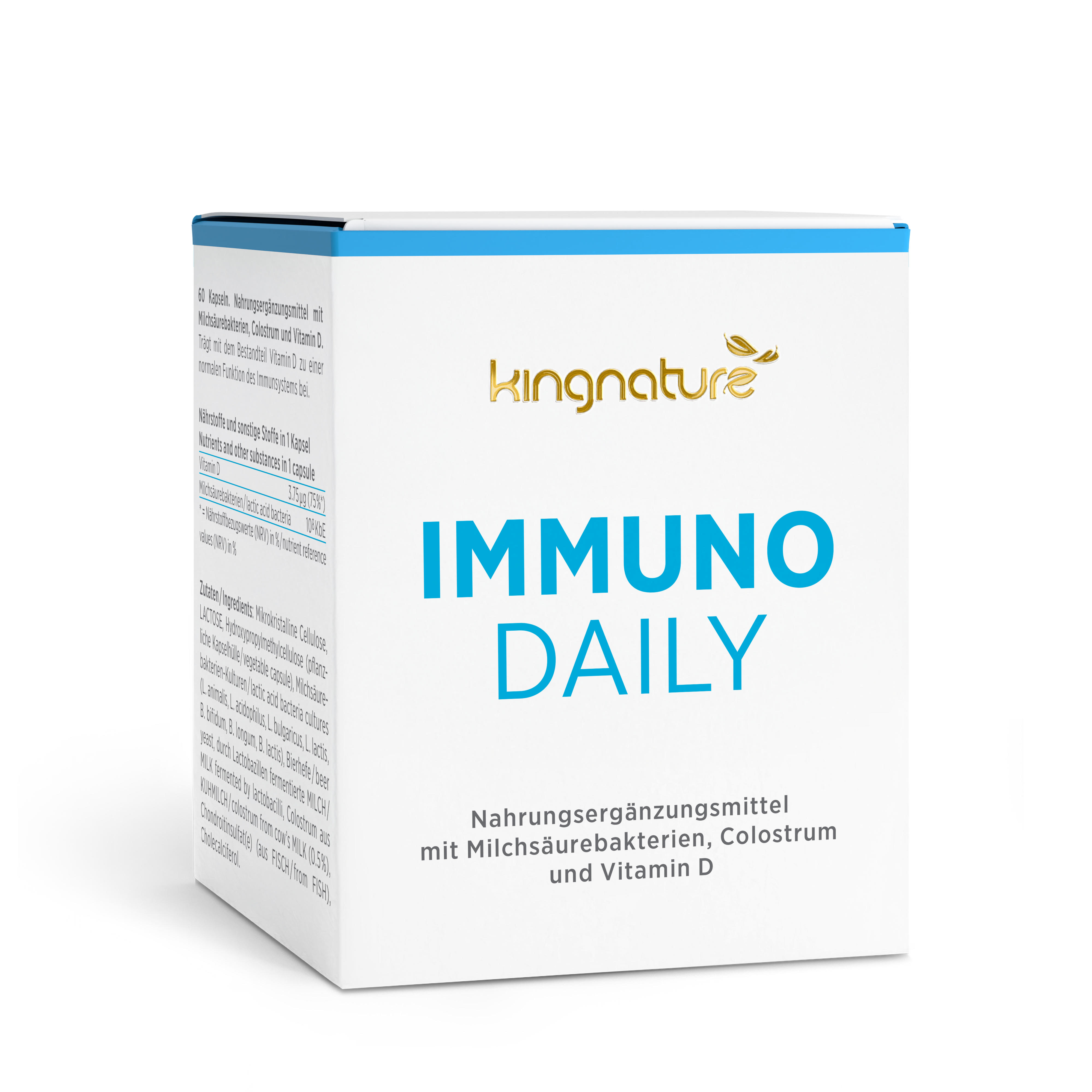 Immuno Daily - 60 capsules à 100 mg | 100% natural | kingnature
