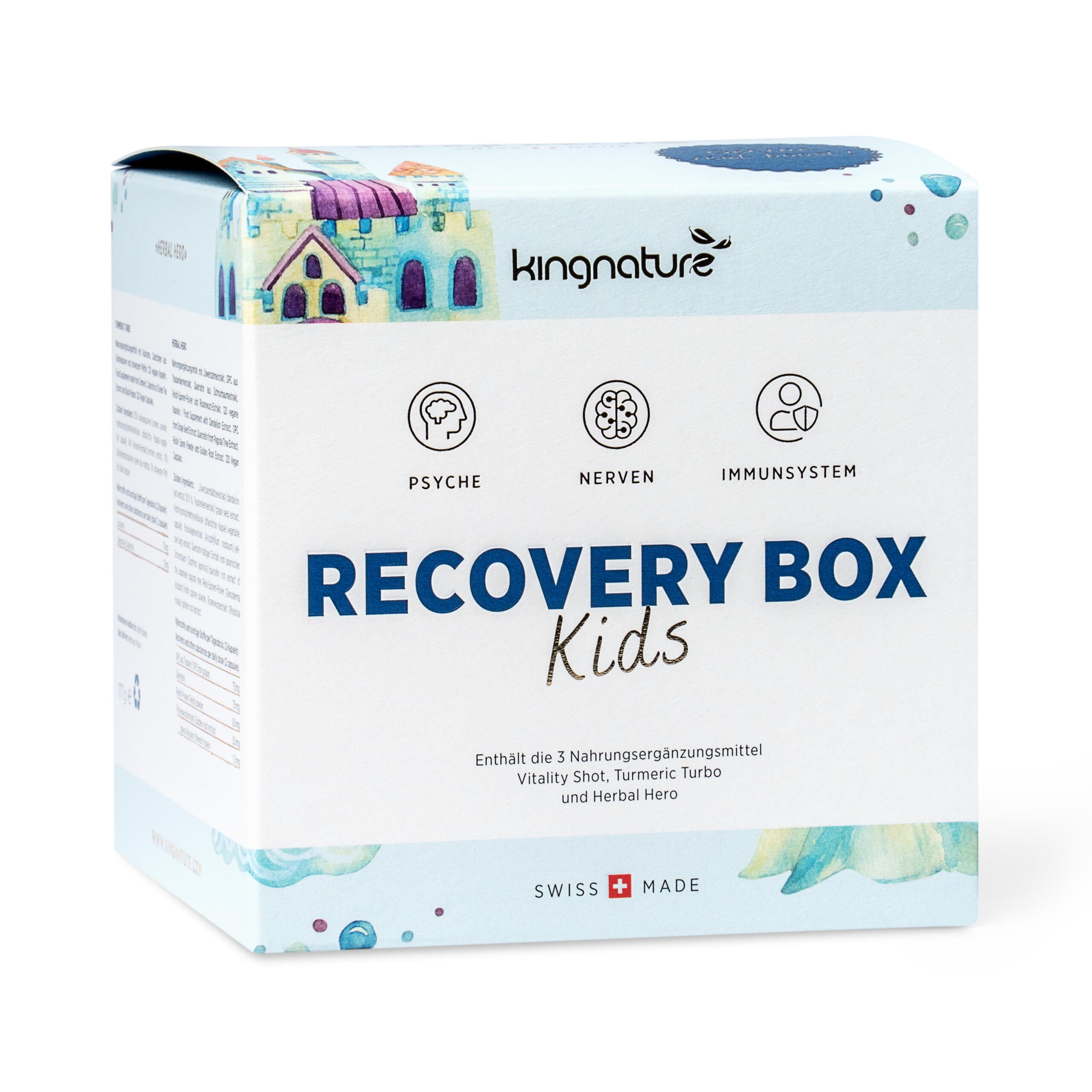 Recovery Box kids - 240 capsules & 30 sticks | vegetarian | kingnature